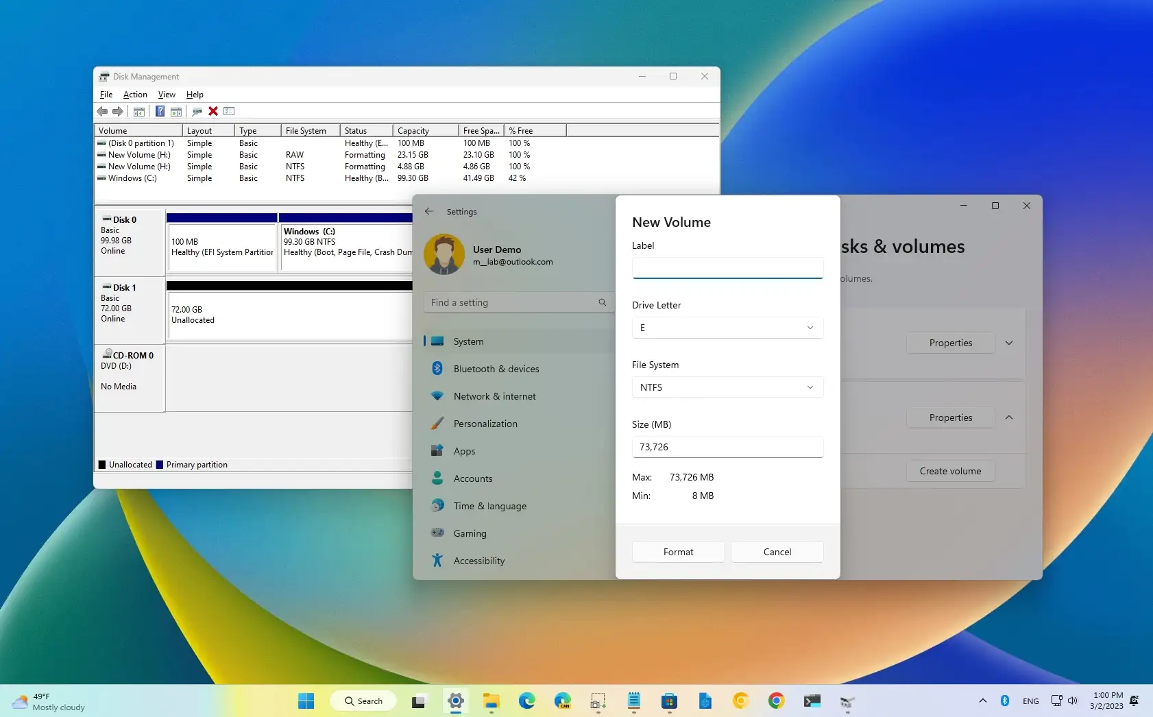 How To Create Partition On Windows 11 Pureinfotech