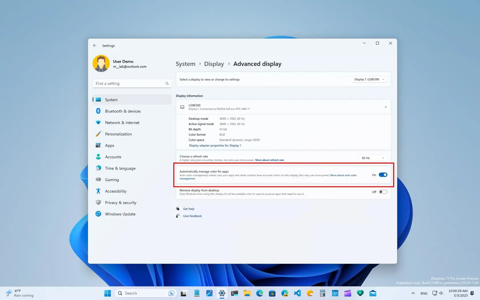 How to enable new Auto Color Management (ACM) feature on Windows 11 - Pureinfotech