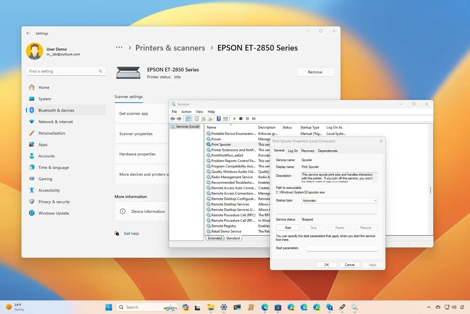 How to fix printer spooler problems on Windows 11 - Pureinfotech How to fix printer spooler problems on Windows 11 - Pureinfotech