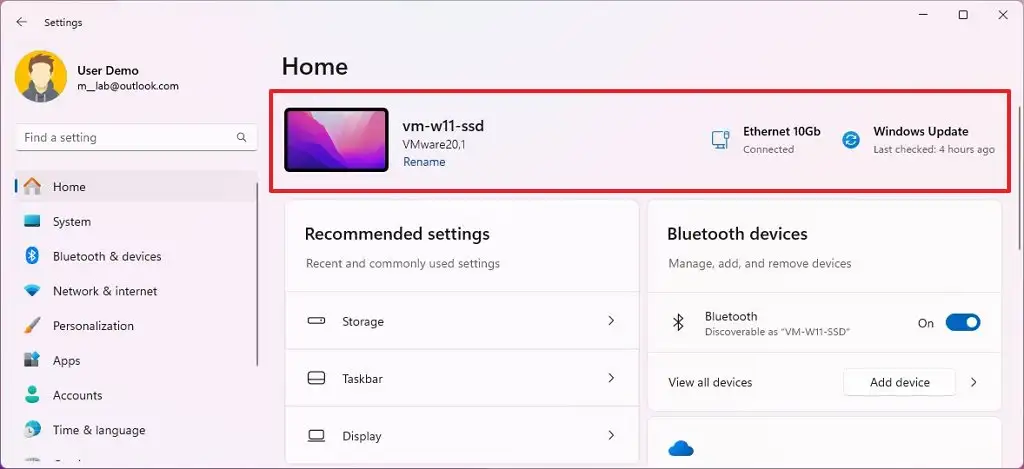 Settings app gets new 'Home' with interactive cards on Windows 11 23H2 ...