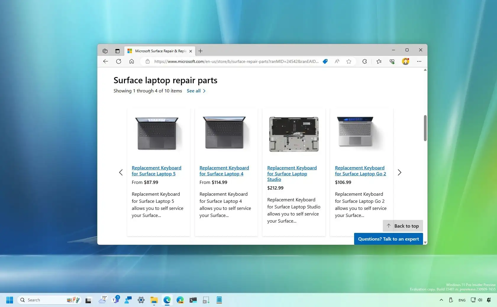 Microsoft Store now sells replacement parts to repair Surface devices ...