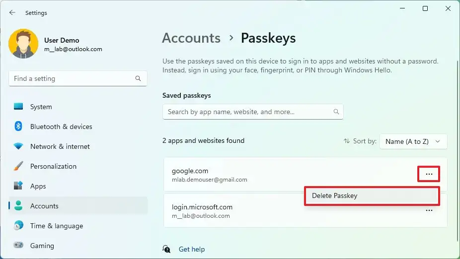 How To Create And Manage Passkeys On Windows 11 Pureinfotech