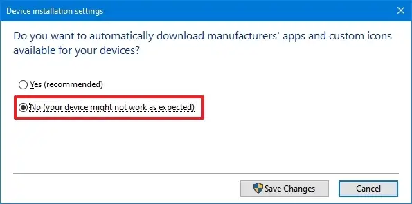 How to stop automatic driver installation on Windows 10 - Pureinfotech