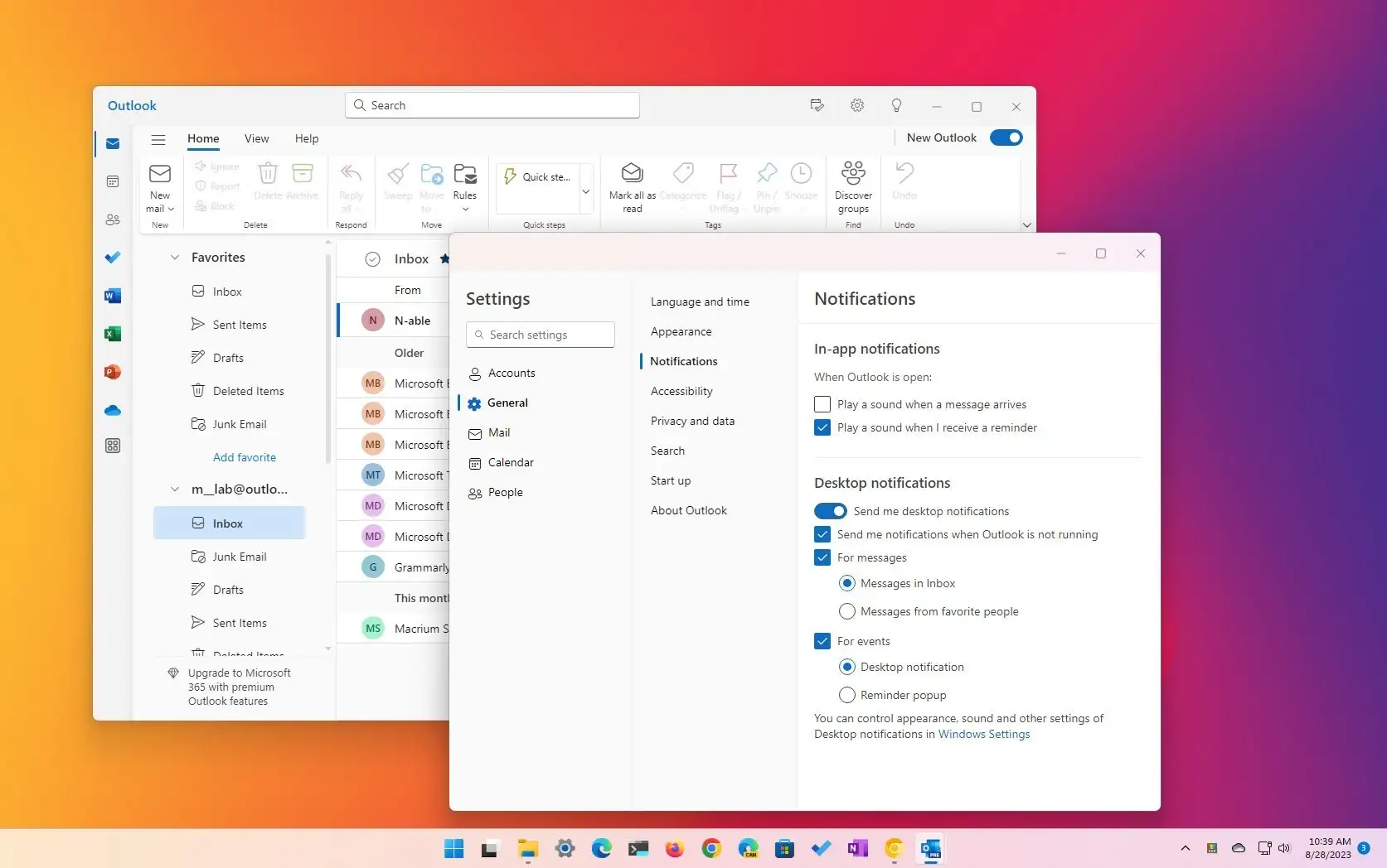 How To Change Notifications Settings In Outlook For Windows 11