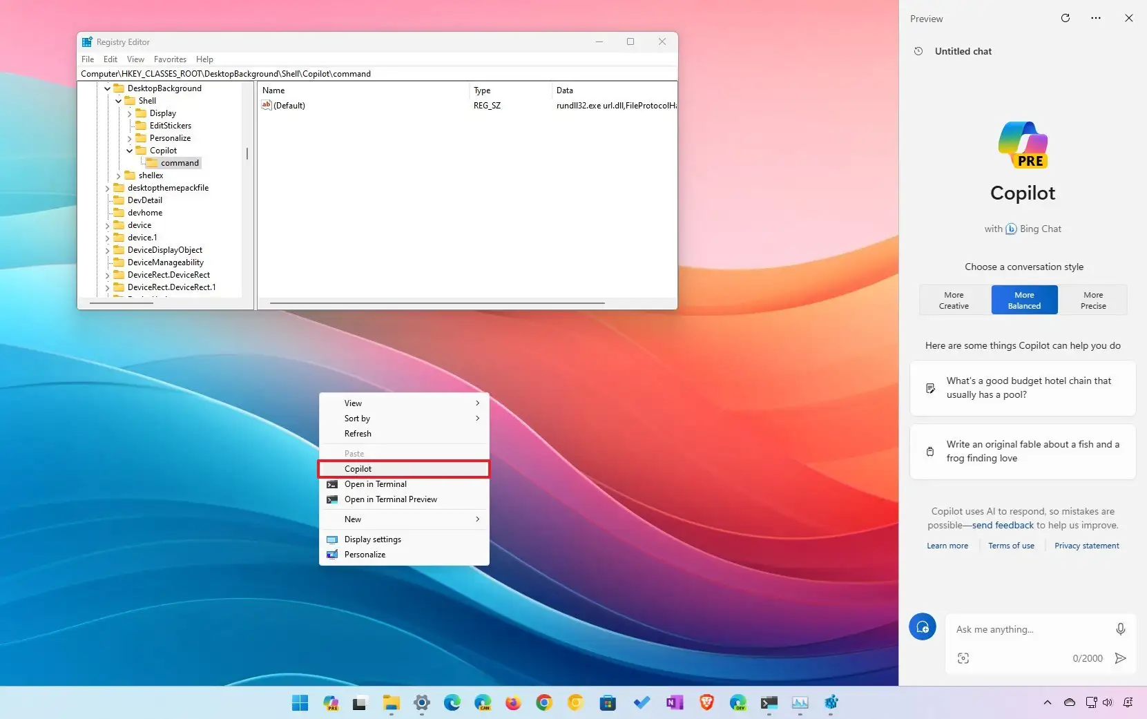 How to add Copilot to context menu on Windows 11 - Pureinfotech