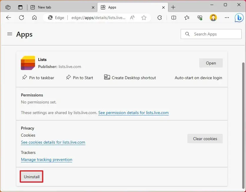 How to install Microsoft Lists web app on Windows 11, 10 - Pureinfotech