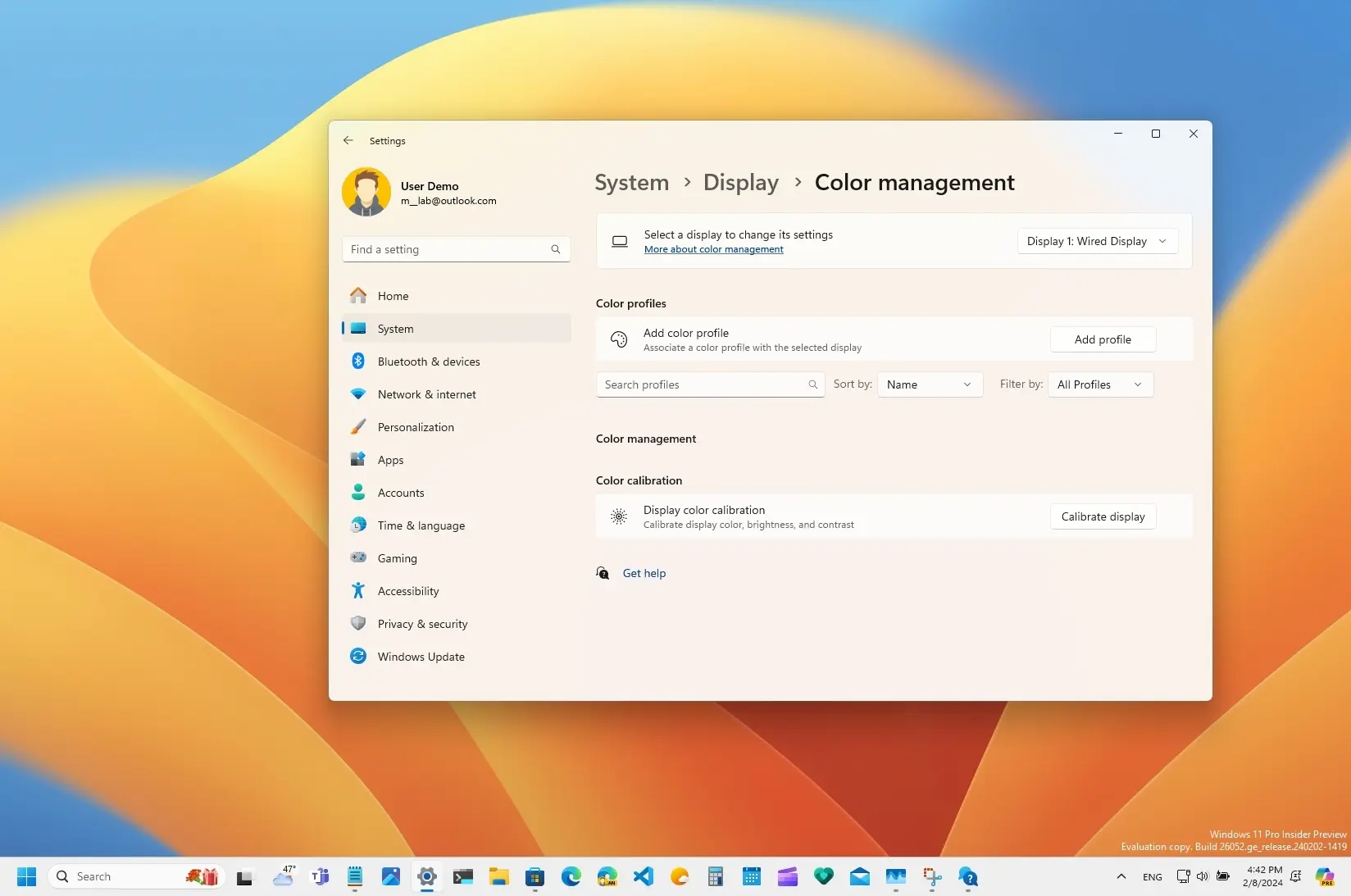 Windows 11 build 26052 adds Sudo command, Copilot context menu, Color Management in Settings ...