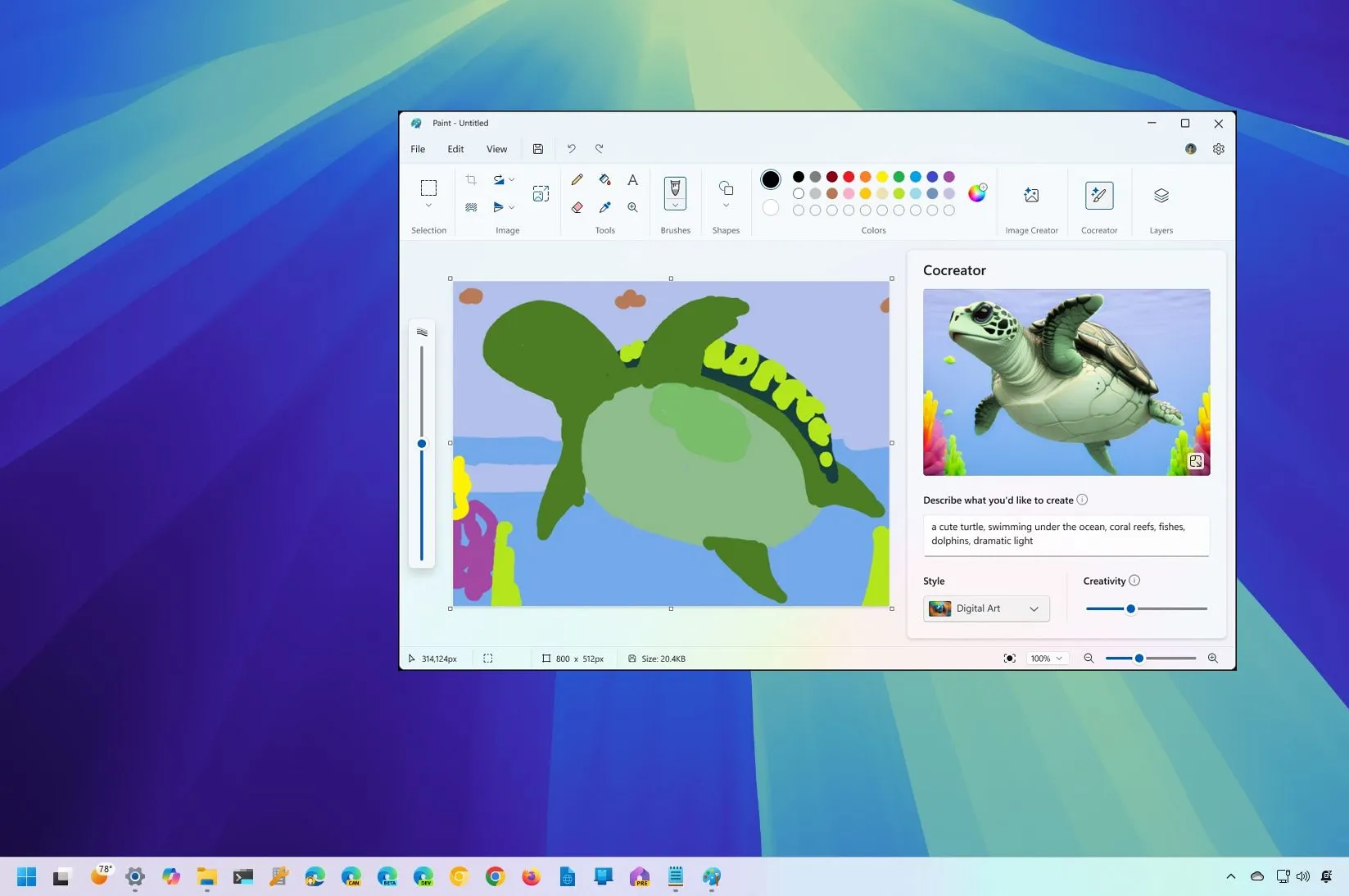 How to use Cocreator AI to create digital artwork on Paint for Windows 11 - Pureinfotech