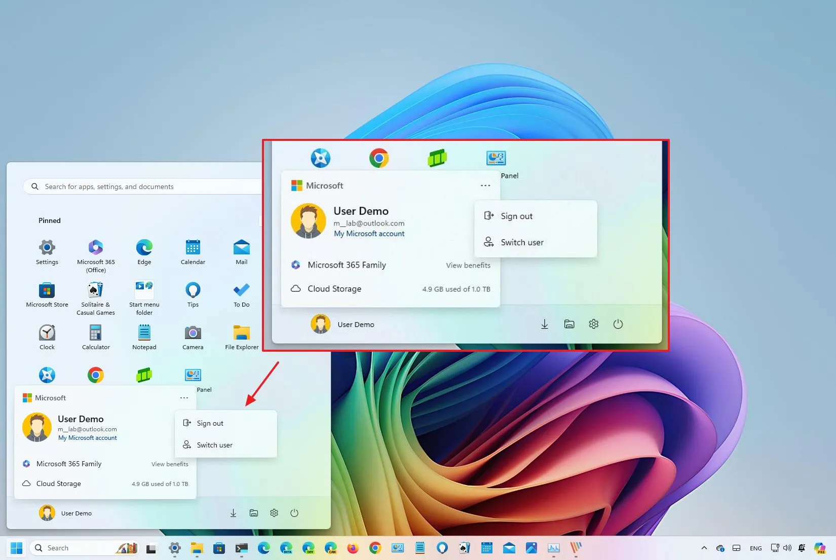 How to lock, sign out, or switch users on Windows 11 (2024) - Pureinfotech