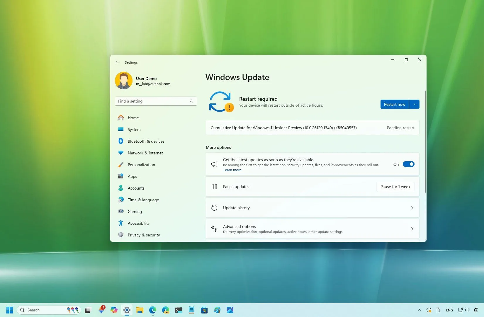 Windows 11 build 26120.1340 (KB5040557) ships with new mouse and energy settings - Pureinfotech