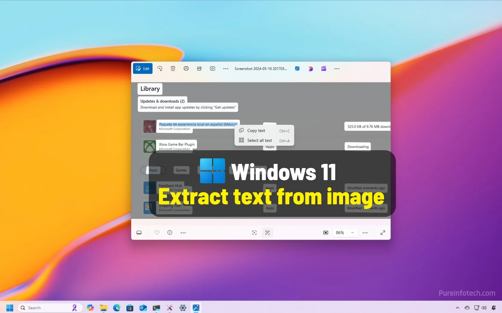 How to extract text from images on Windows 11 - Pureinfotech