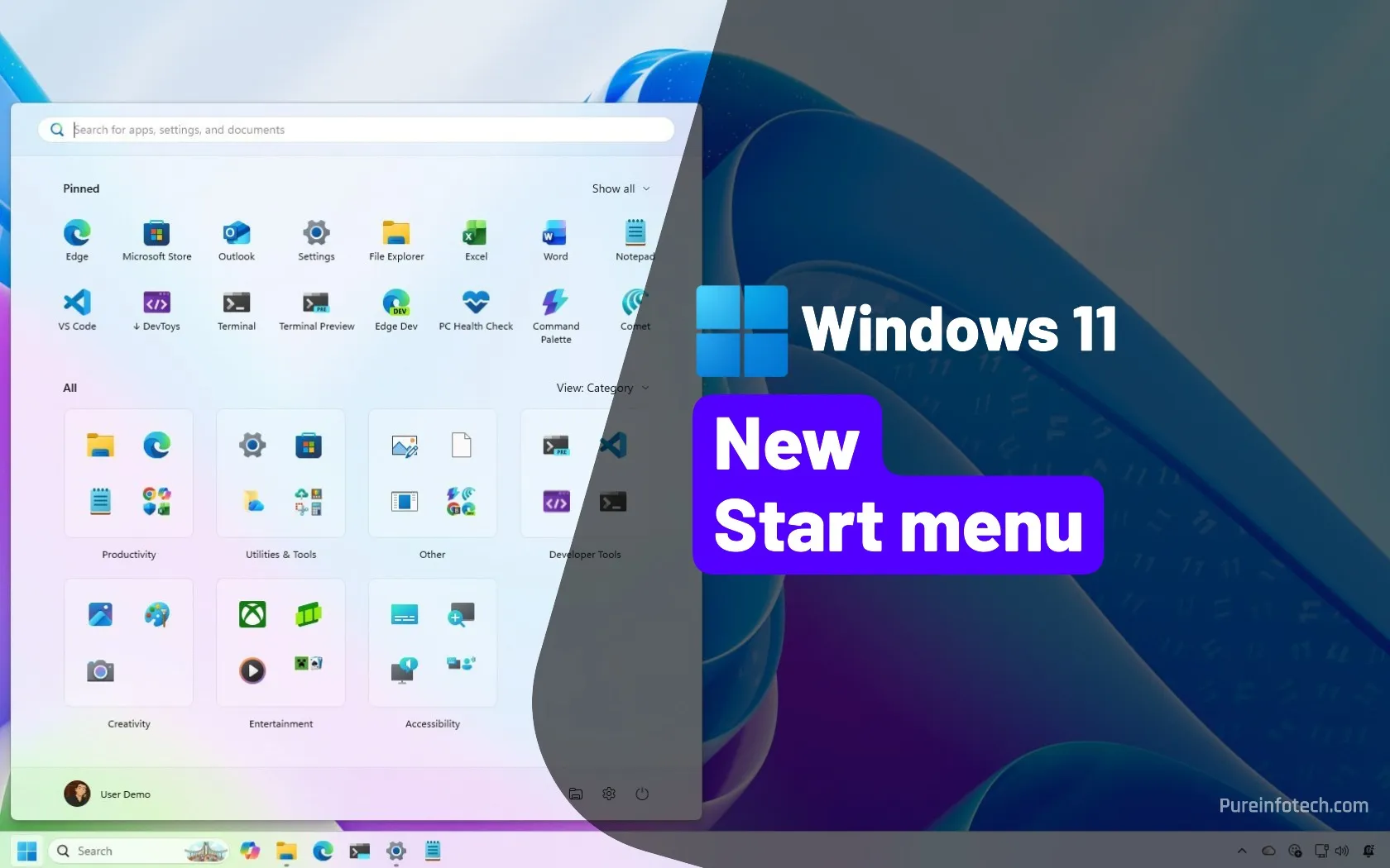 Windows 11 has a new Start menu with an unified design - Pureinfotech