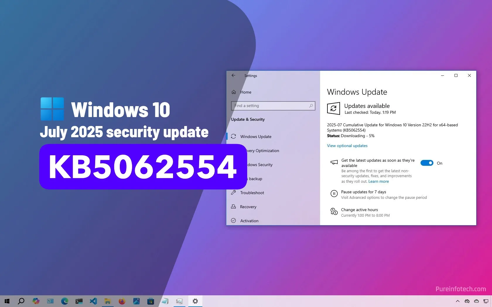 Build 19045.6093 (KB5062554) for Windows 10 drops as the July 2025 Update - Pureinfotech