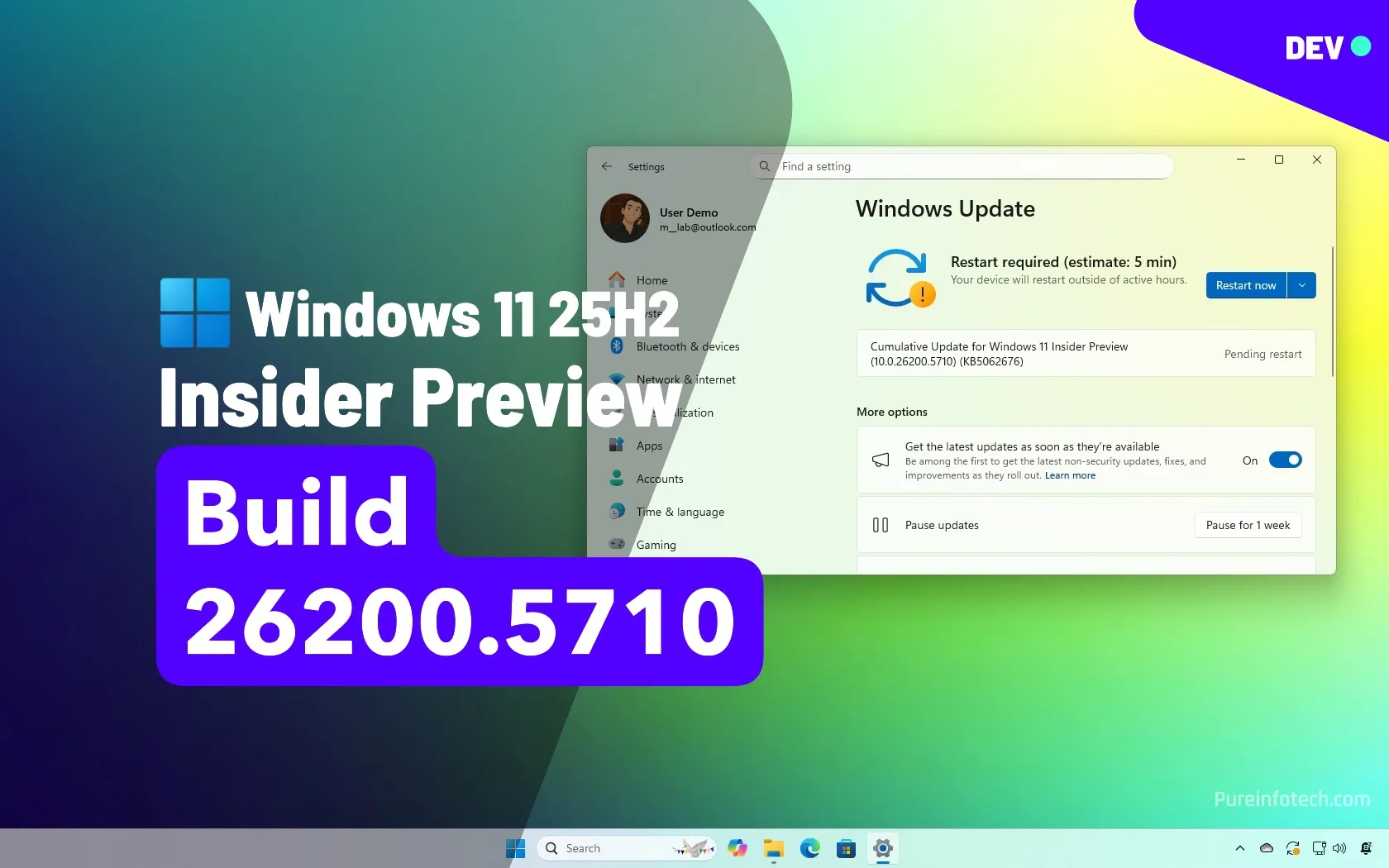 Build 26200.5710 (KB5062676) for Windows 11 25H2 rolls out new features ...