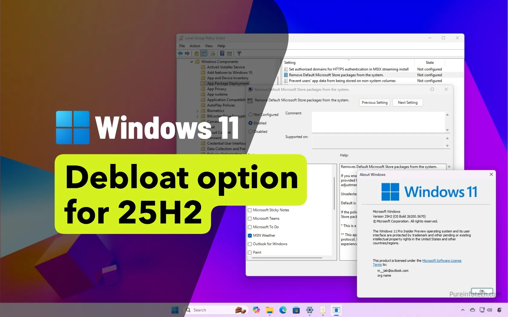 Windows 11 25H2 comes with a debloat option to remove default apps ...