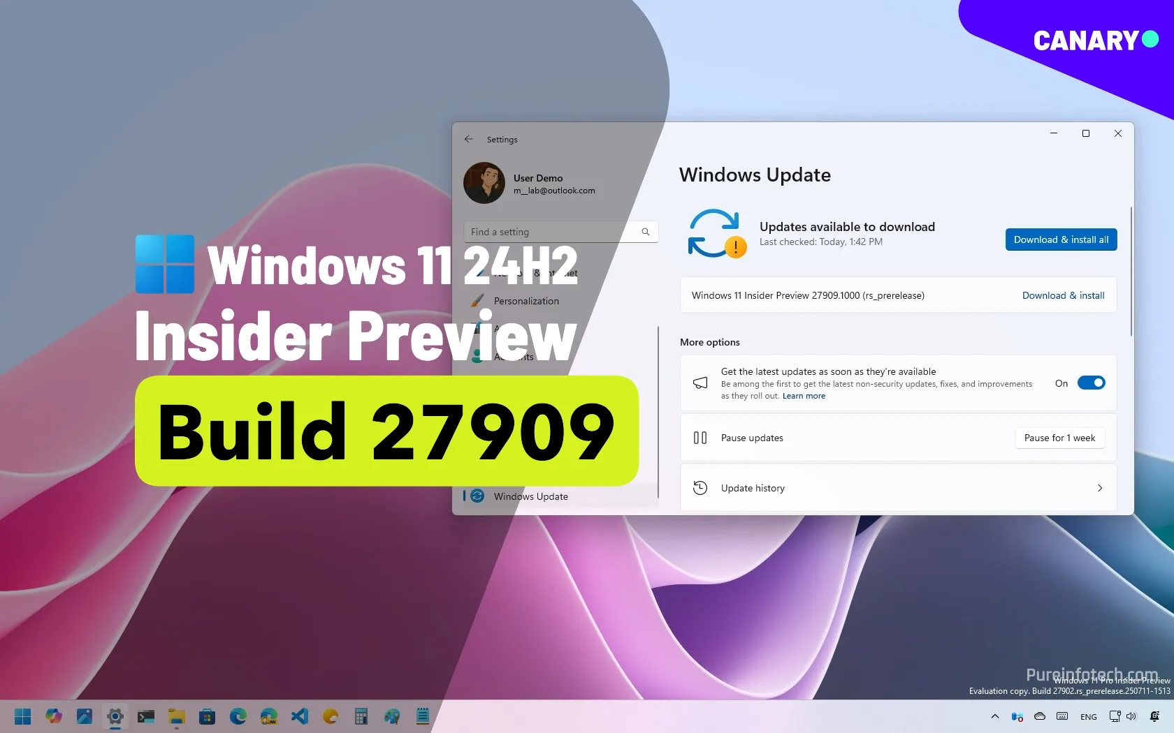Build 27909 for Windows 11 fixes battery percentage and other bugs in ...