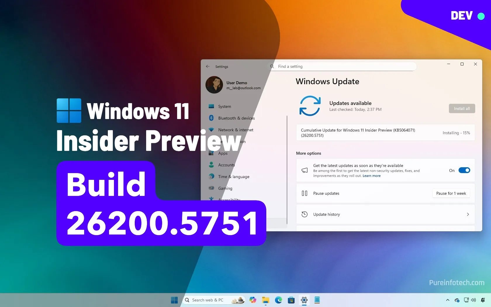 Build 26200.5751 for Windows 11 25H2 brings new features and visual changes (Dev) - Pureinfotech