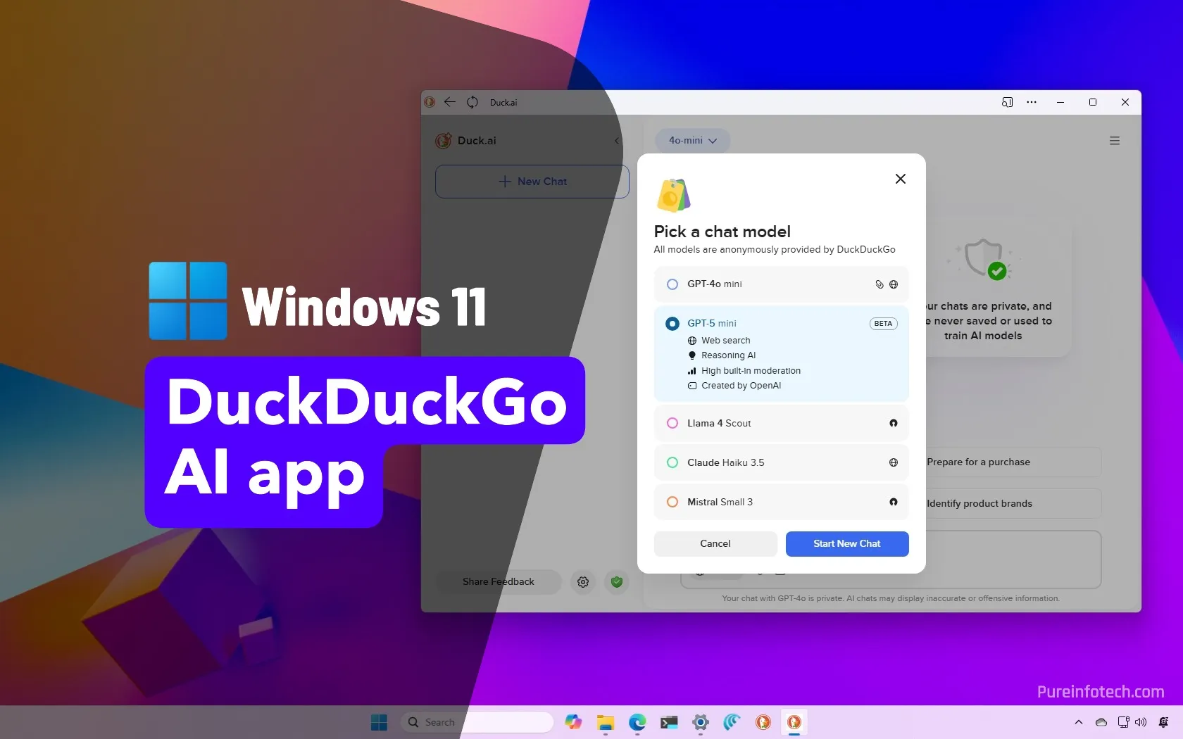 How to install Duck.ai (DuckDuckGo) as an app on Windows 11, 10 ...