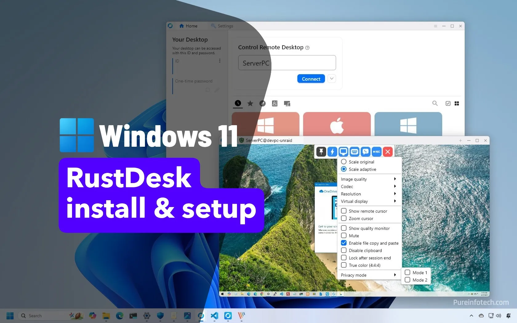 How to install RustDesk for remote desktop on Windows 11 - Pureinfotech