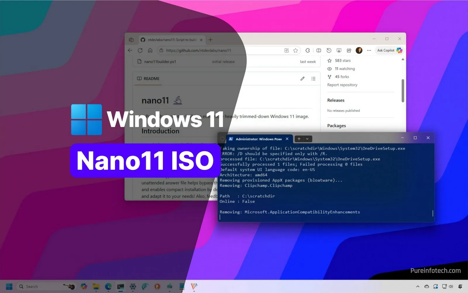 How to use Nano11 Builder to create a stripped-down Windows 11 ISO file ...