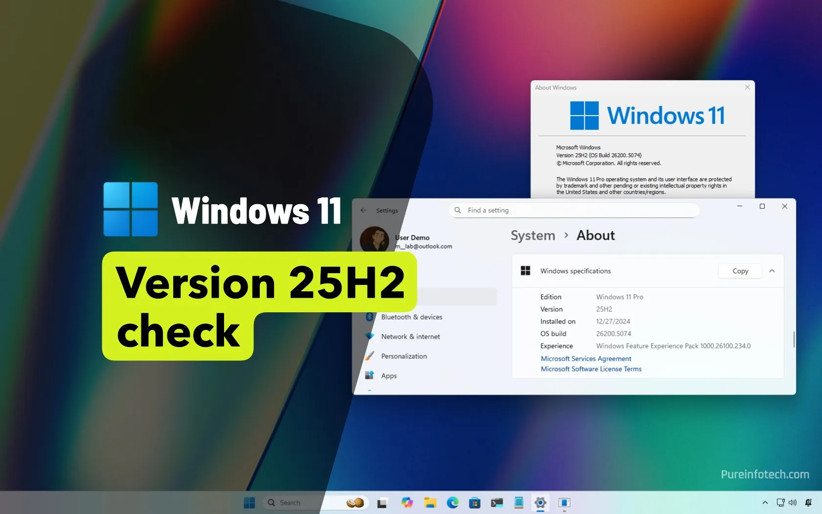 How to check if Windows 11 25H2 is installed on your PC - Pureinfotech