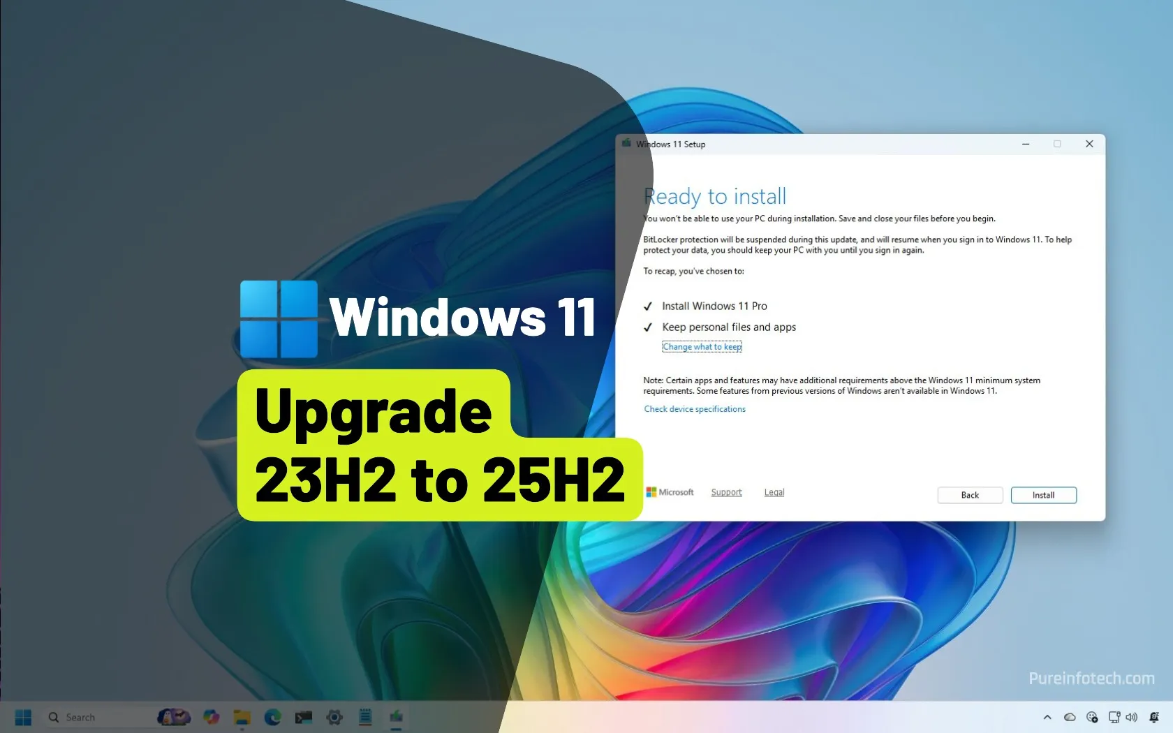 How to upgrade Windows 11 23H2 to version 25H2 - Pureinfotech