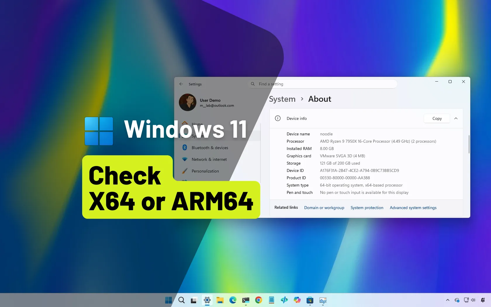 How to check if processor is arm64 or x64 (64-bit) on Windows 11 ...