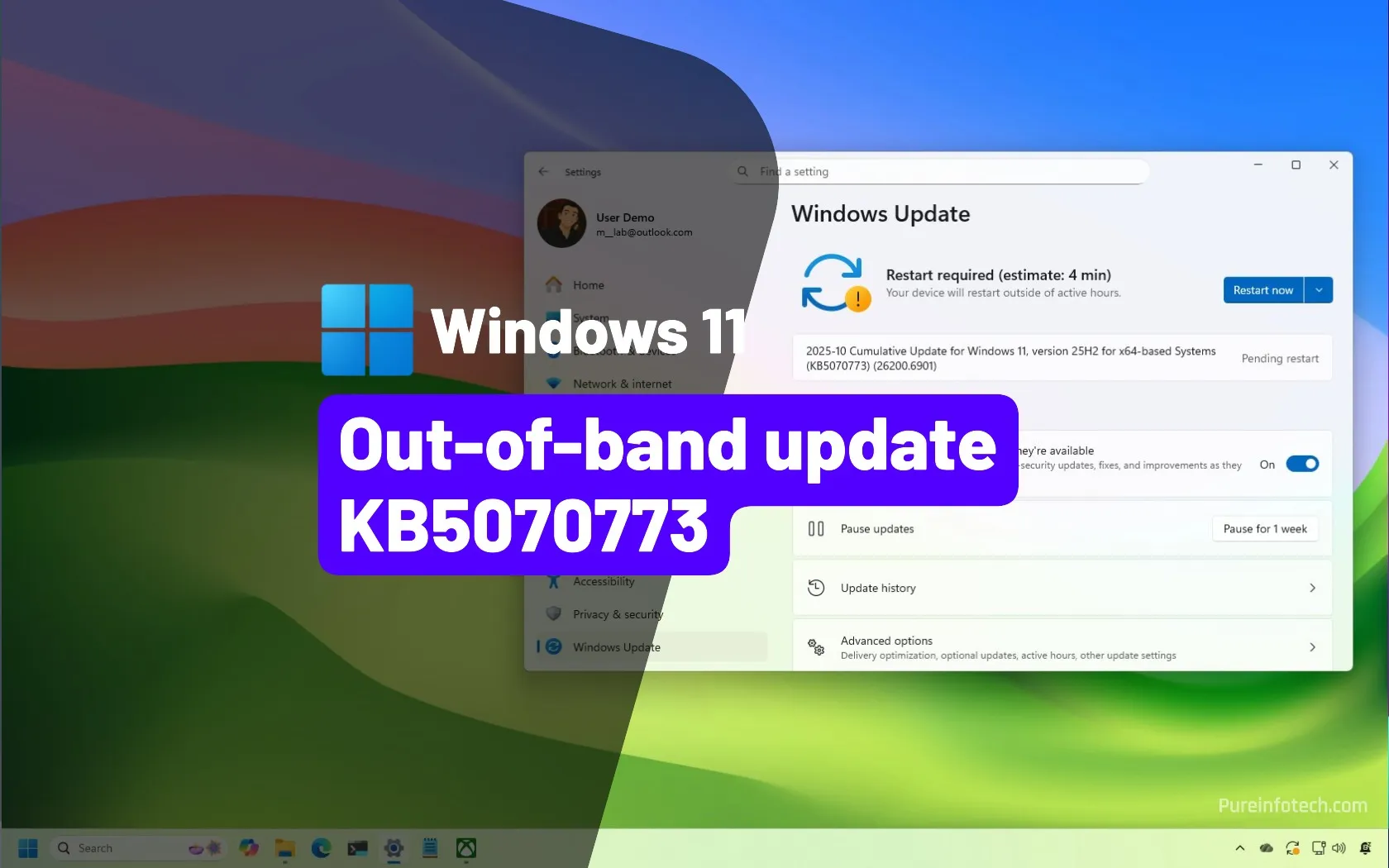 KB5070773 fixes USB bug on WinRE for Windows 11 25H2, 24H2 - Pureinfotech