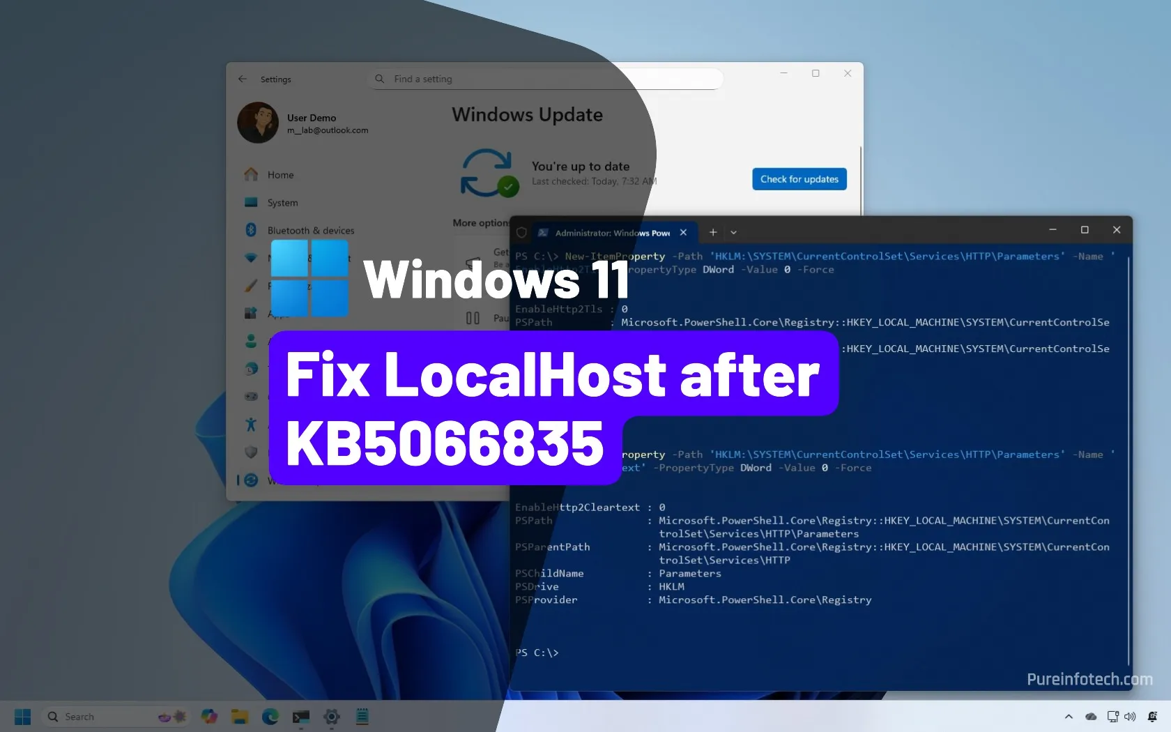 How to fix LocalHost issue after installing update KB5066835 on Windows 11 - Pureinfotech
