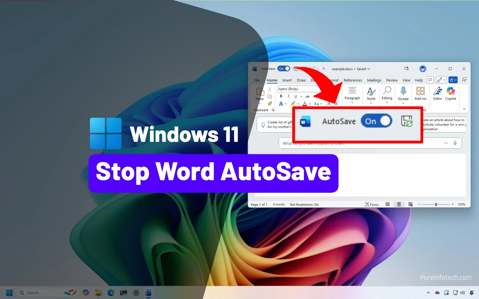 How to stop Word auto-saving directly to OneDrive on Windows 11 ...