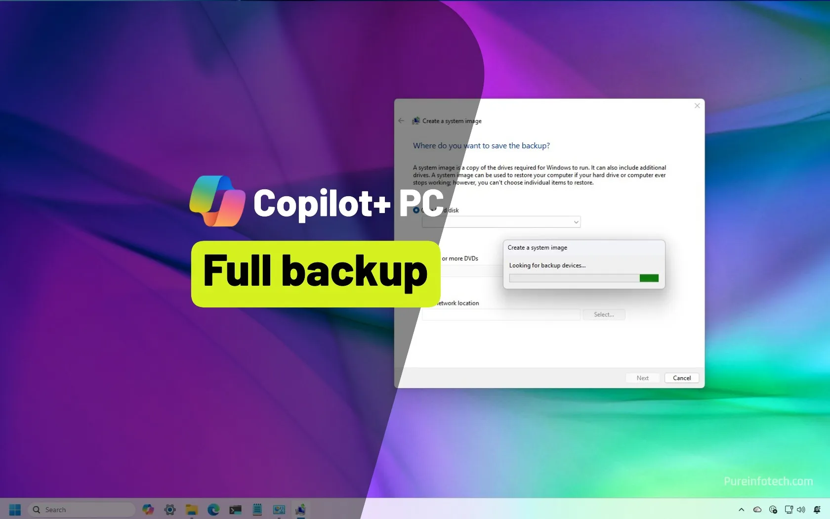 Create a full backup of a Copilot+ PC on Windows 11 - Pureinfotech