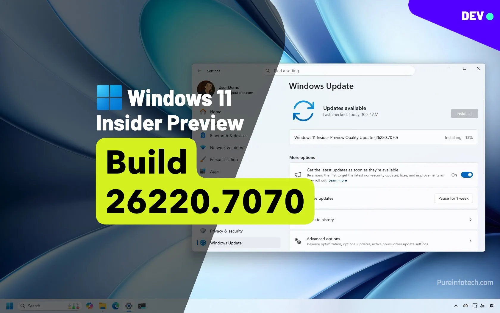 Build 26220.7070 (KB5070300) for Windows 11 25H2 improves recovery and widgets (Dev) - Pureinfotech