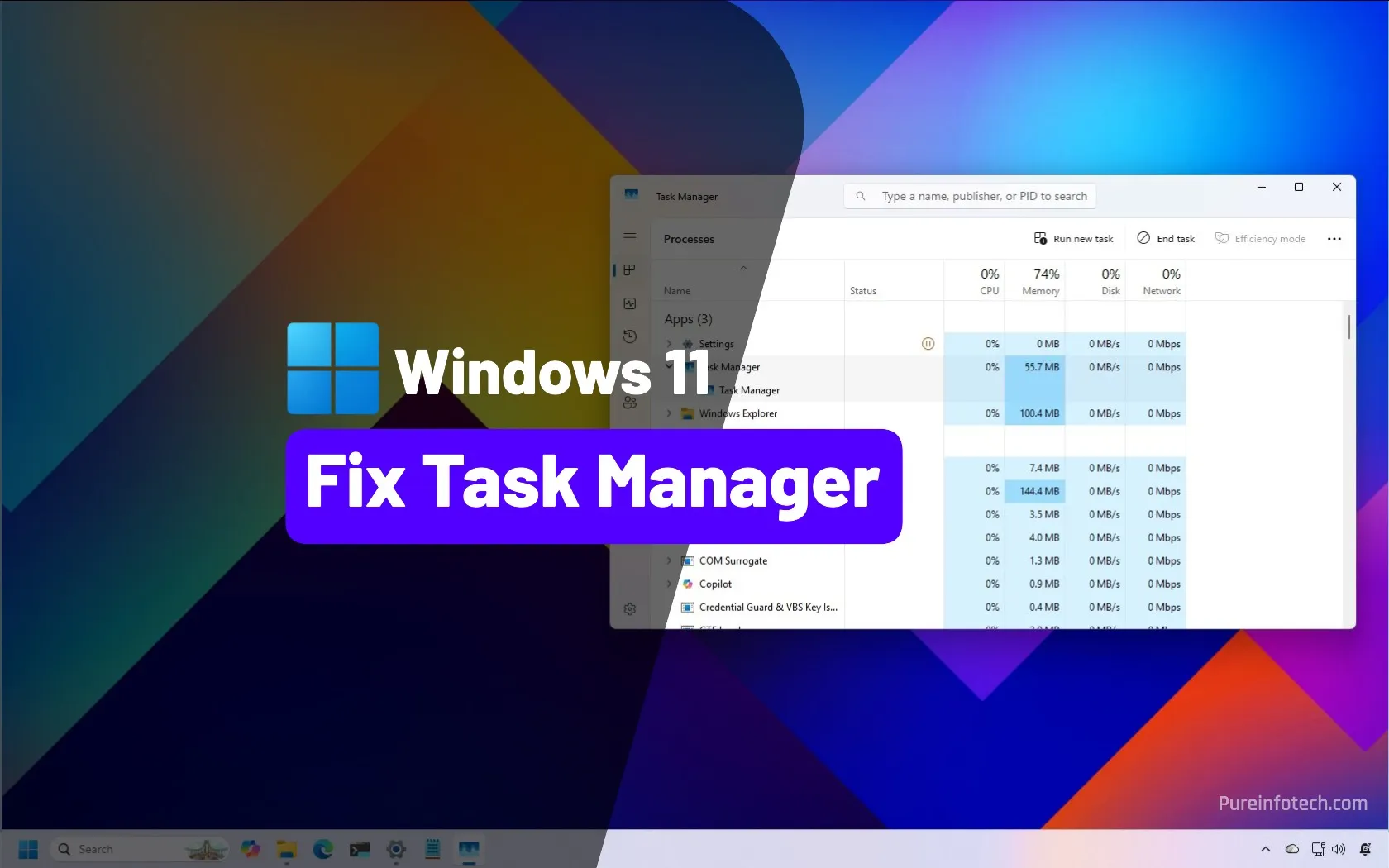 How to fix Task Manager duplicate process bug on Windows 11 - Pureinfotech