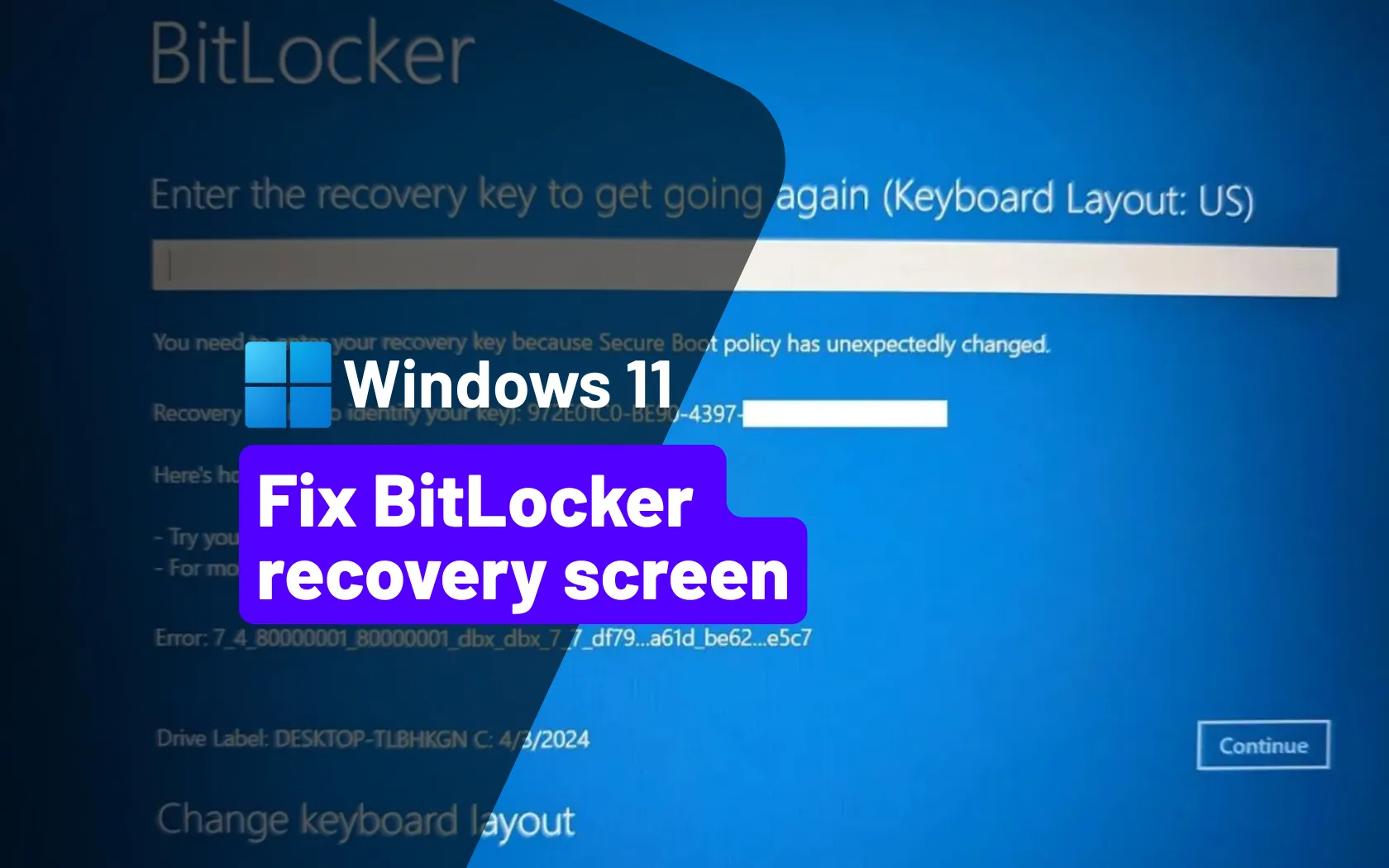 How to fix BitLocker recovery screen during boot on Windows 11 ...