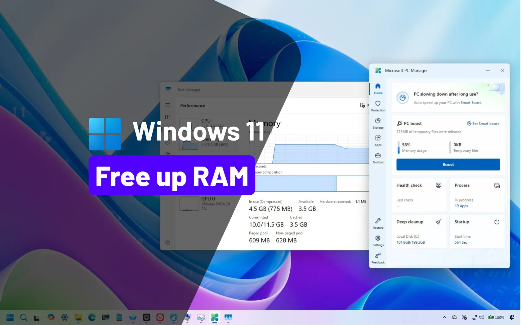 How to reduce RAM usage with PC Manager’s one-click feature on Windows ...