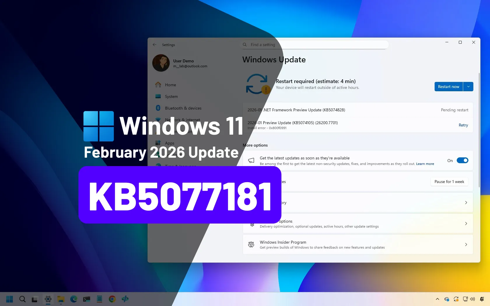 KB5077181 (build 26200.7840) for Windows 11 drops as the February 2026 update - Pureinfotech