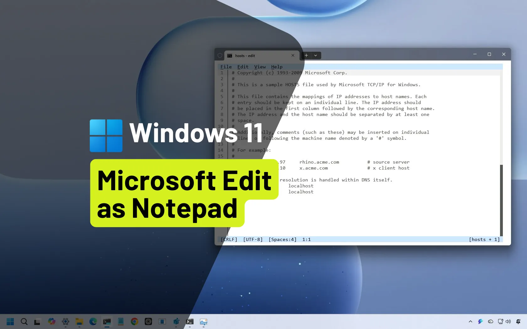 How to replace Notepad with Microsoft Edit on Windows 11 (and why) - Pureinfotech