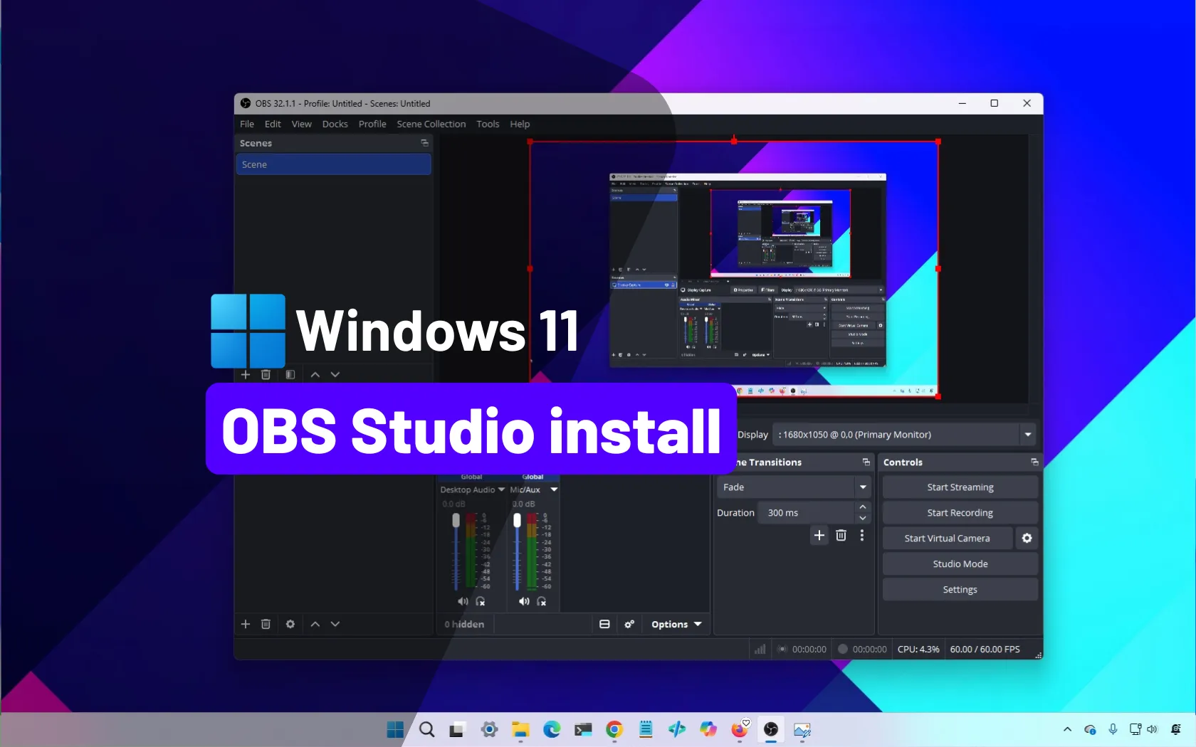 How to install OBS Studio on Windows 11 – for video recording and ...