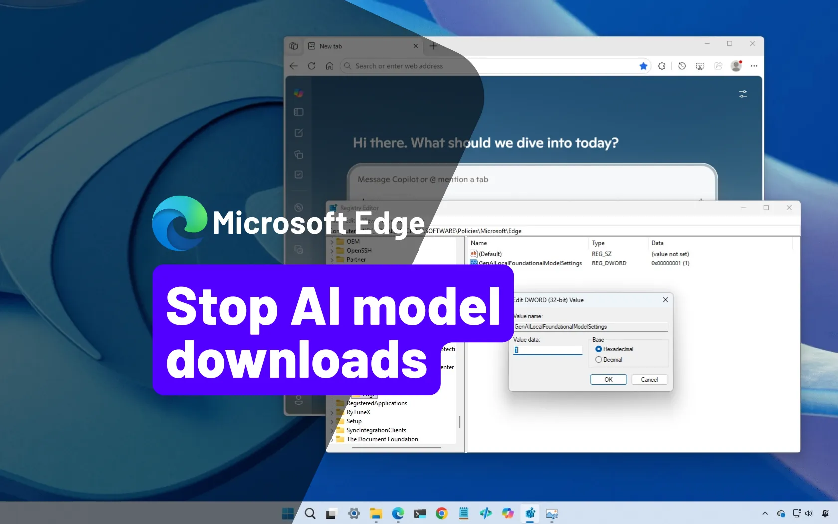 Stop Microsoft Edge from downloading AI models on Windows 11 - Pureinfotech
