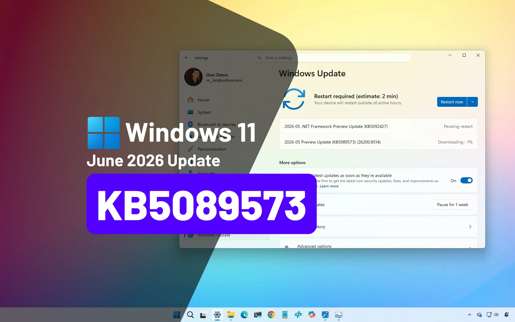 KB5089573 (build 26200.8524) for Windows 11 drops as part of the June ...