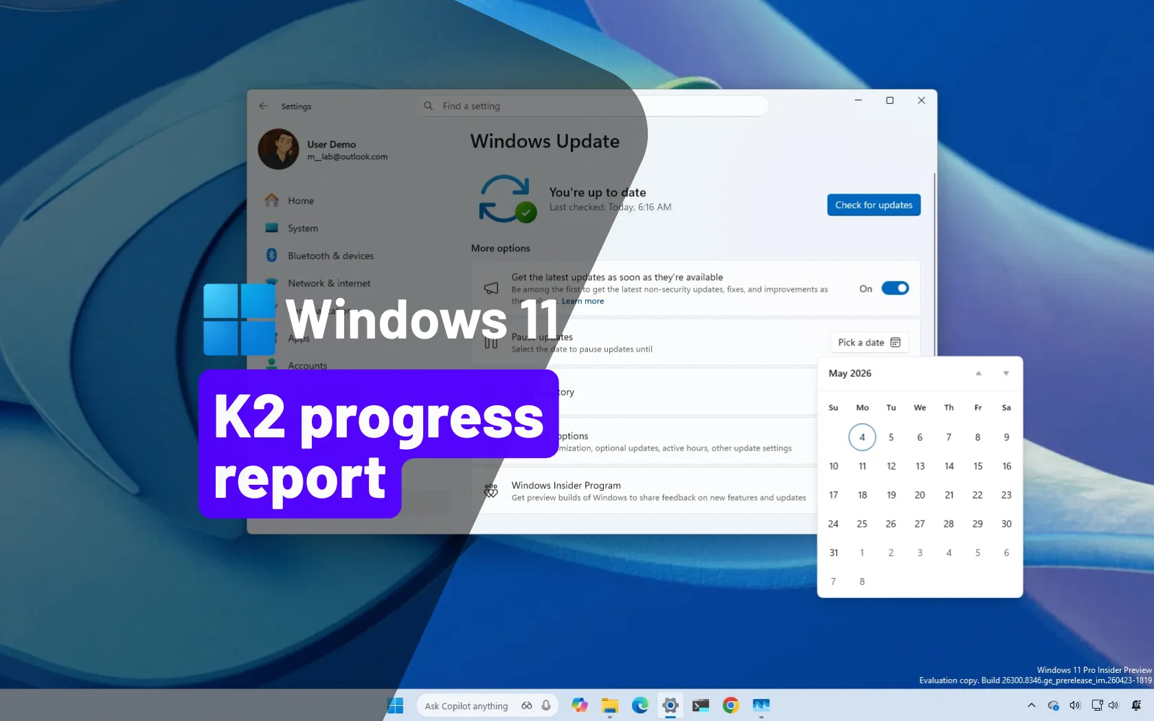 Windows K2 progress report shows Microsoft fixing core problems on ...