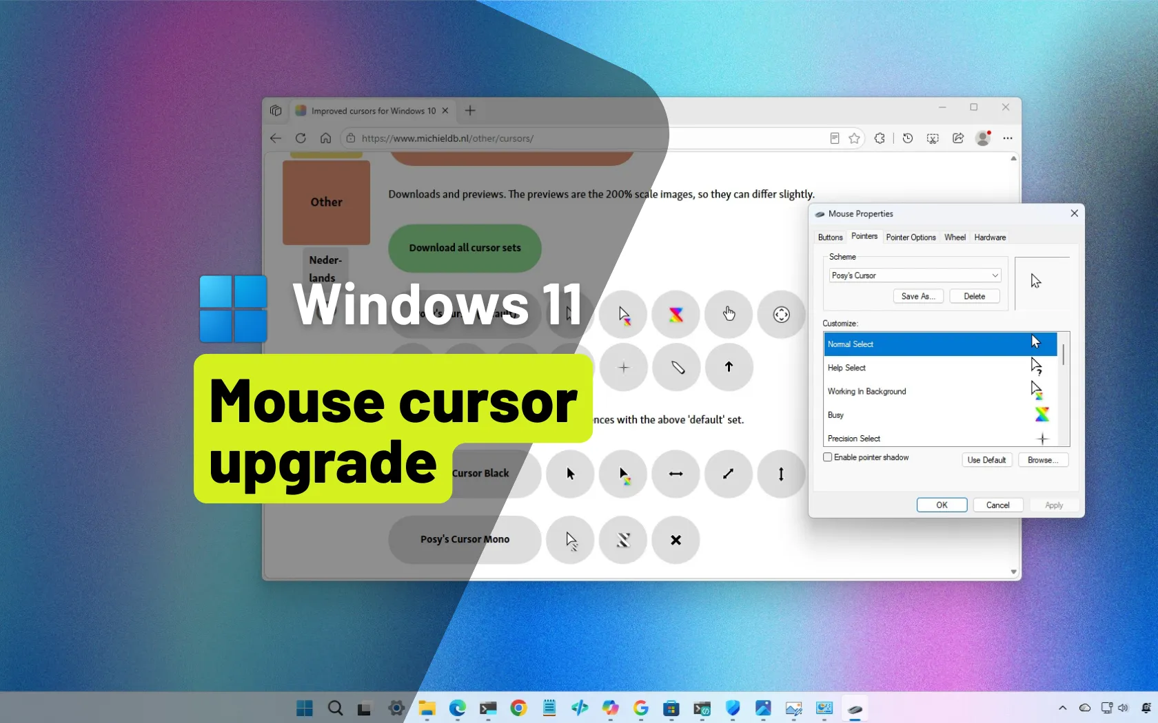 I replaced the Windows 11 mouse pointer with this free alternative ...