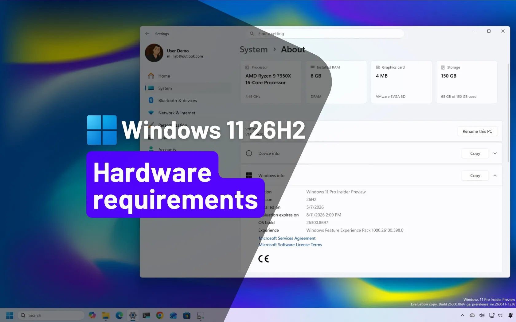 Windows 11 26H2 system requirements and hardware compatibility ...