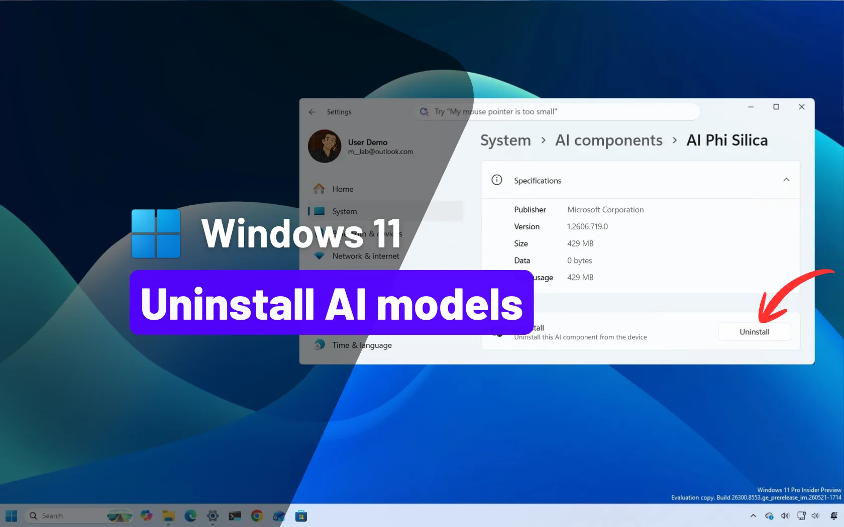 Windows 11 is finally getting an uninstall button for AI models ...